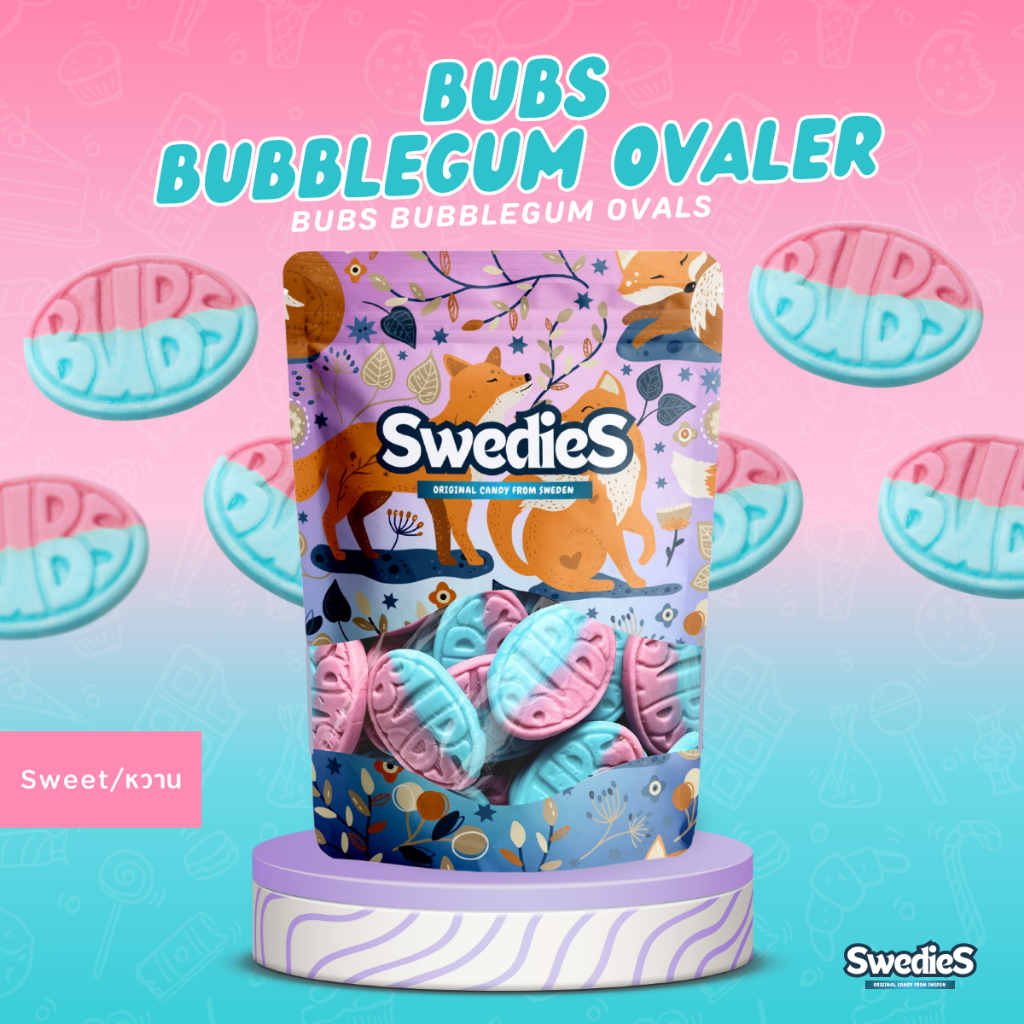 Bubs Bubblegum Ovals-Gum Flavour Oval By Swedys | Shopee Philippines