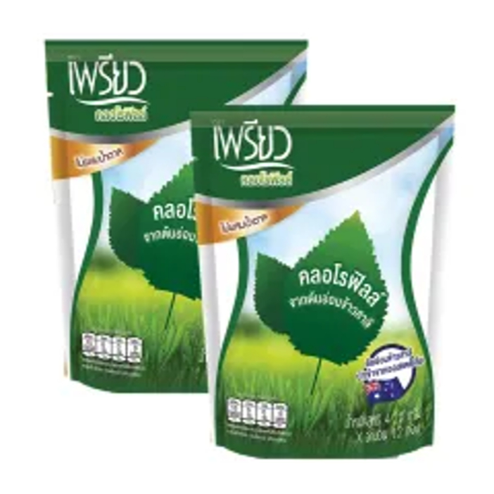 Preaw Chlorophyll Powder Vitamins & Minerals Pure Instant 12 Sachets (2 ...