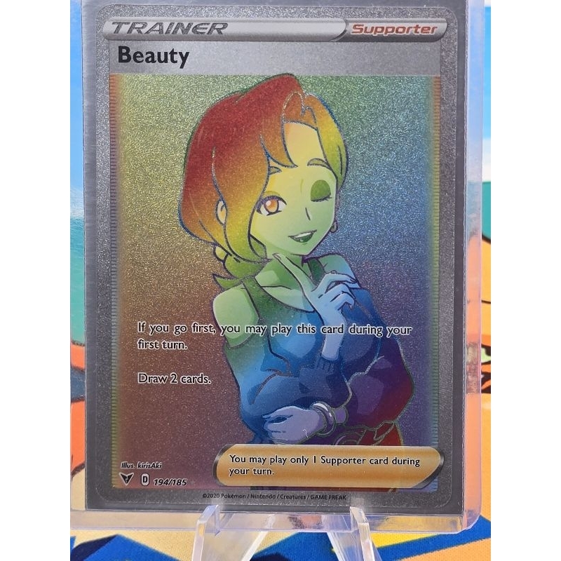 Pokemon Card "Beauty Trainer Rainbow 194/185" ENG Vivid Voltage ...