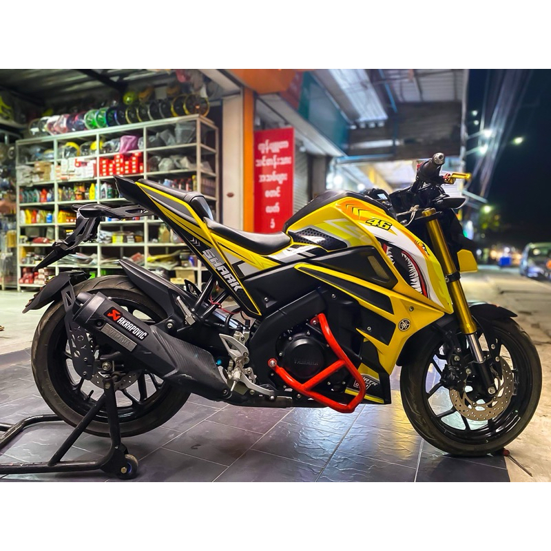 Mslaz Shark Pattern Sticker M-Slaz (Yellow) | Shopee Philippines