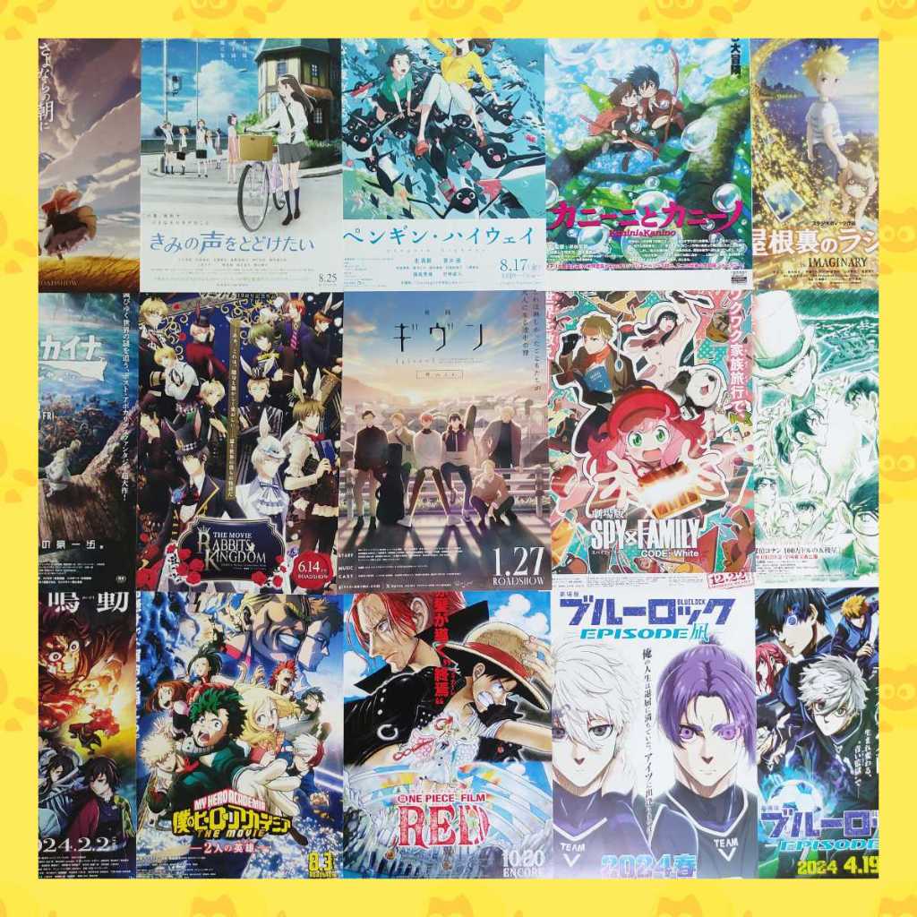 Handbill Poster Anime Movie blue lock one piece kny mha | Shopee ...