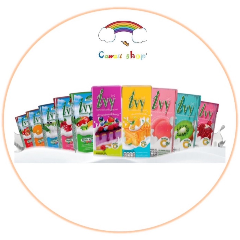 {1 Box} Ivy Yoghurt UHT Drinking (10 Flavors) Size 150/180 Ml. | Shopee ...
