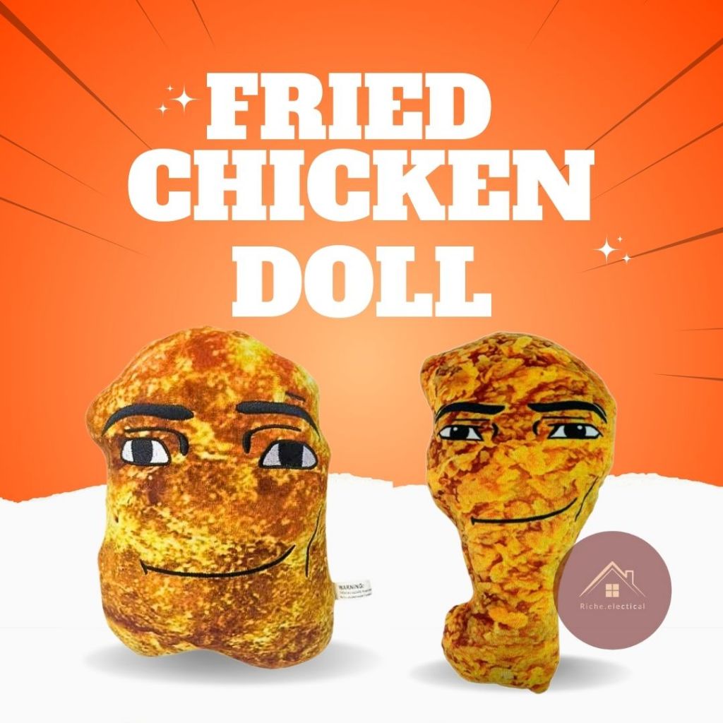 Fried Chicken Nuggets Doll With Very Soft Stuffed Drumstick | Shopee ...