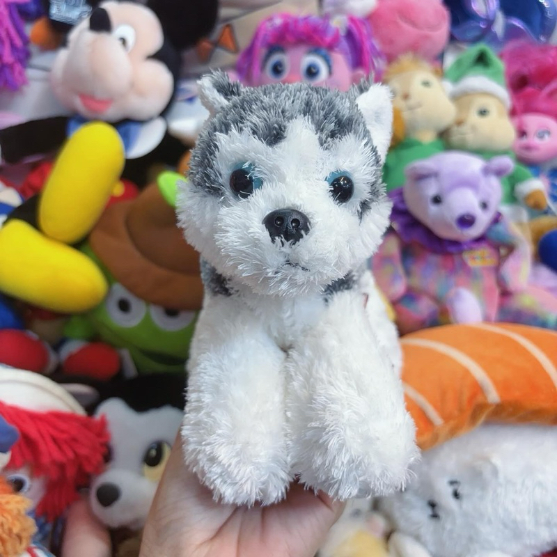 Siberian Husky Plush toy Fluffy Realistic Meow Doll Dog Animals /Aurora ...