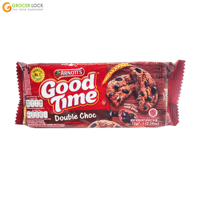 Arnott's Good Time Double Choco Chip Cookies (Chocolate Flavor With ...