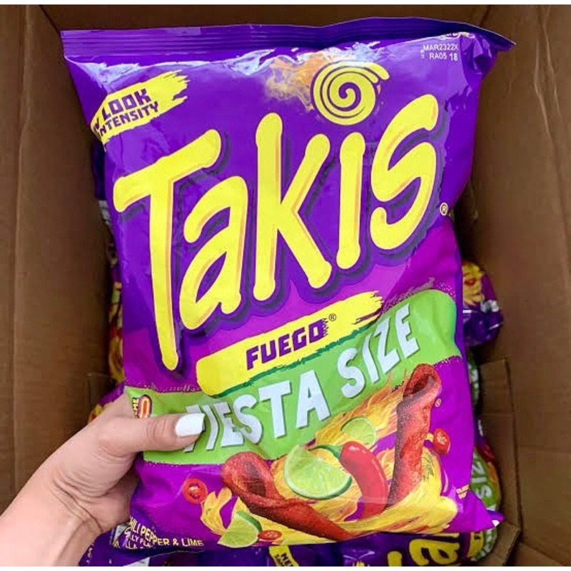 Takis FUEGO & BLUE HEAT Hot Chili Pepper Lime Tortilla Chips Snacks usa ...