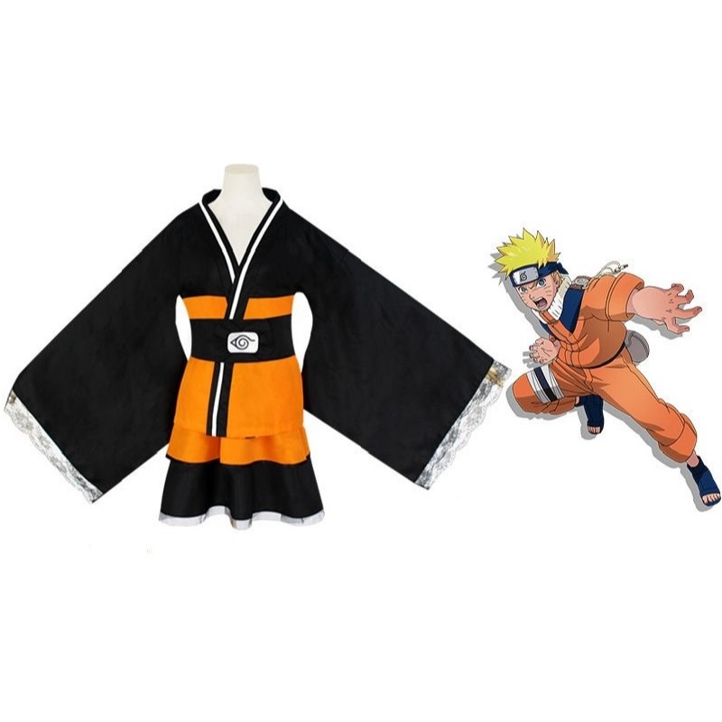 Anime Naruto Cosplay Akatsuki Ladies Kimono Dress | Shopee Philippines