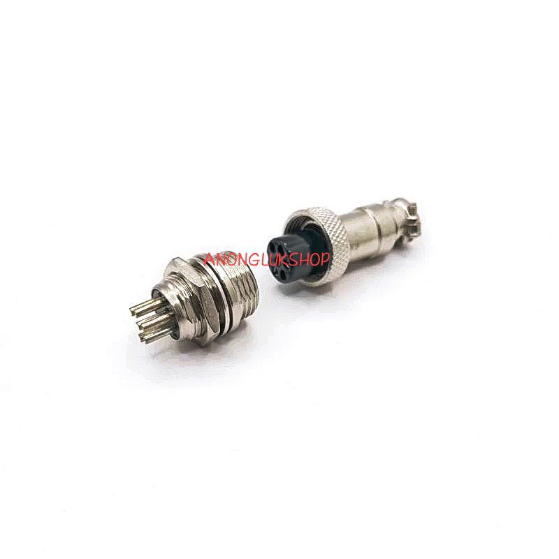1 Set Plug Connector 12 Mm GX12- 2P 3P 4P 5P 6P Female To Cable + Male ...