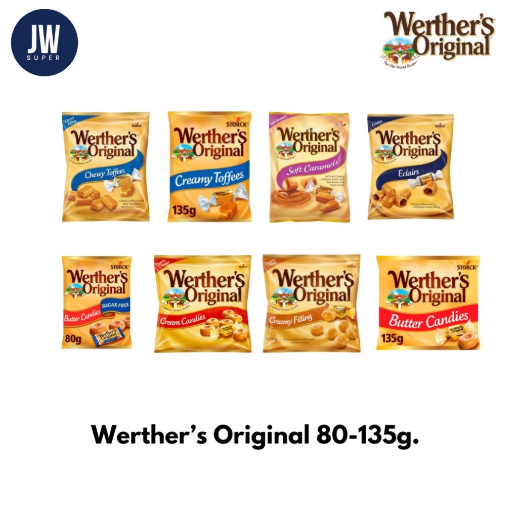 Verter Original No Sugar Werther's Soft Chocolate Eclairs Cream Candies ...