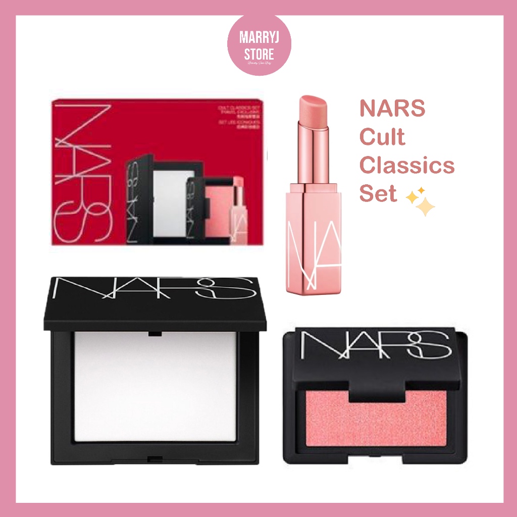 NARS Cult Classics Set (3-Piece Red Box Powder + Lip Glow + Blush ...