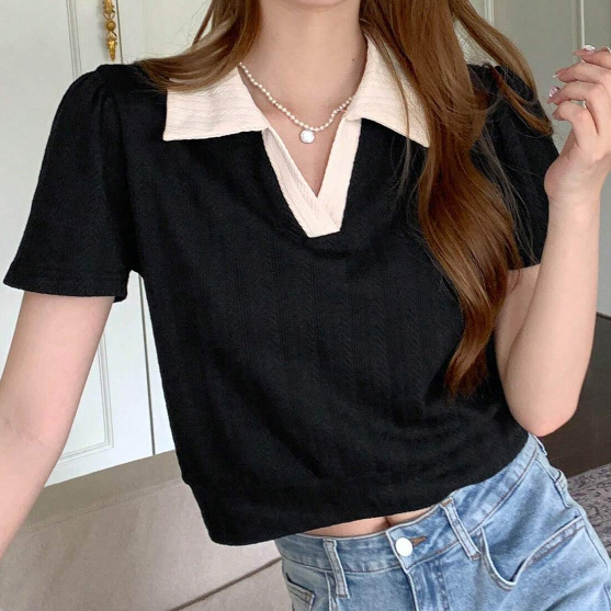 Two-Tone Collar Shirt Minimalist Smooth And Good Looking (Limited Stock ...