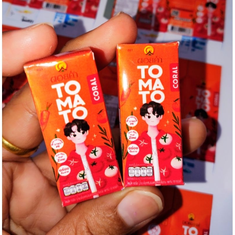 Origami Paper 1 Mini Tomato Juice Box Can Make 8 Pieces | Shopee ...