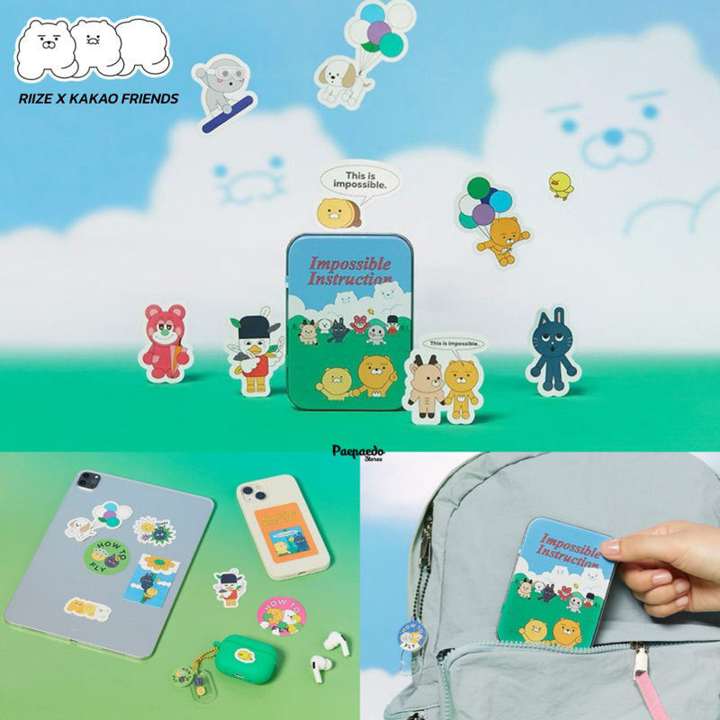 KAKAO FRIENDS X RIIZE Tin Case Sticker Set All Stickers 35pcs | Shopee ...