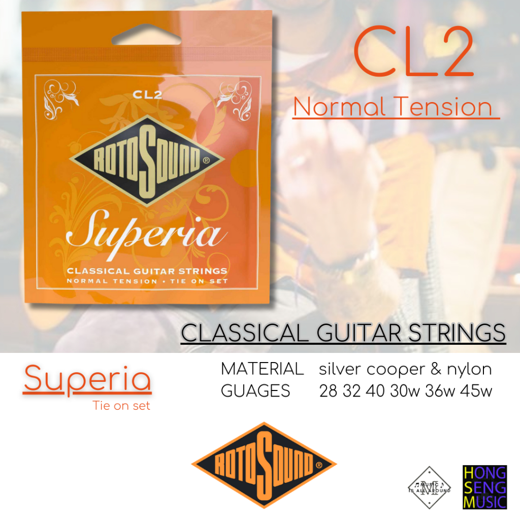 Rotosound Superia Classical Guitars Strings CL2 Model (Made in England ...