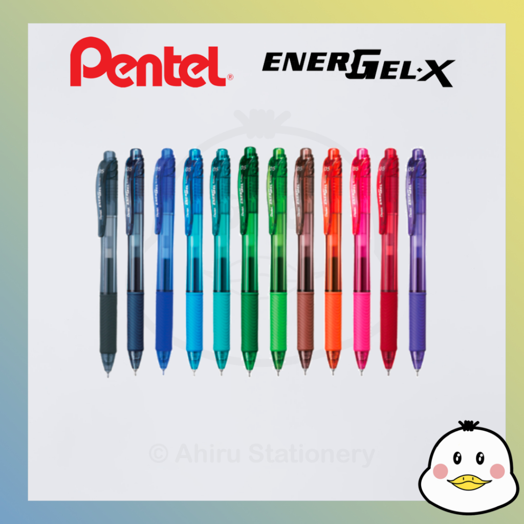 Pentel EnerGel X Color Gel Pen Model BLN105 Size 0.5mm Straight Ink ...
