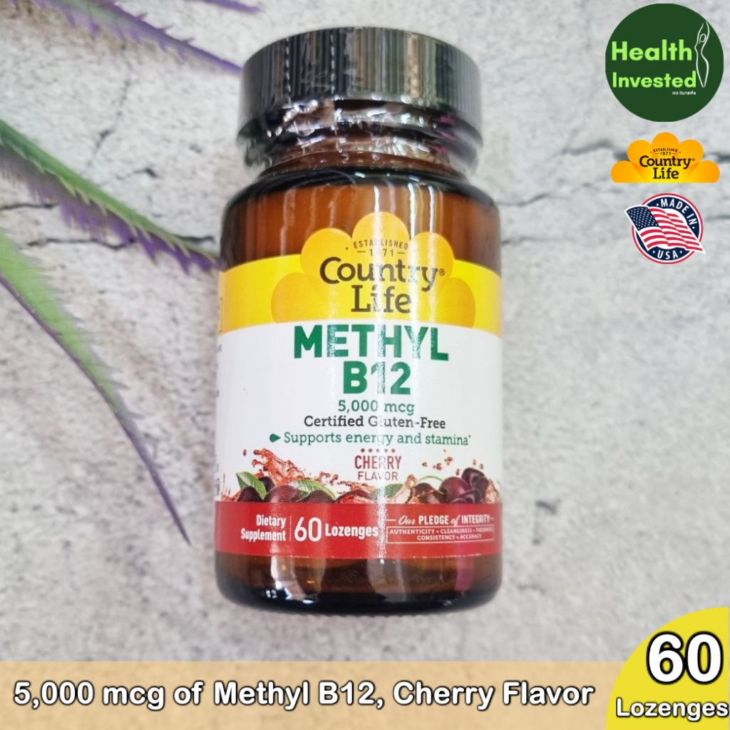 Methyl B12 (as Methylcobalamin) Cherry 5 000 mcg 60 Lozenges ...