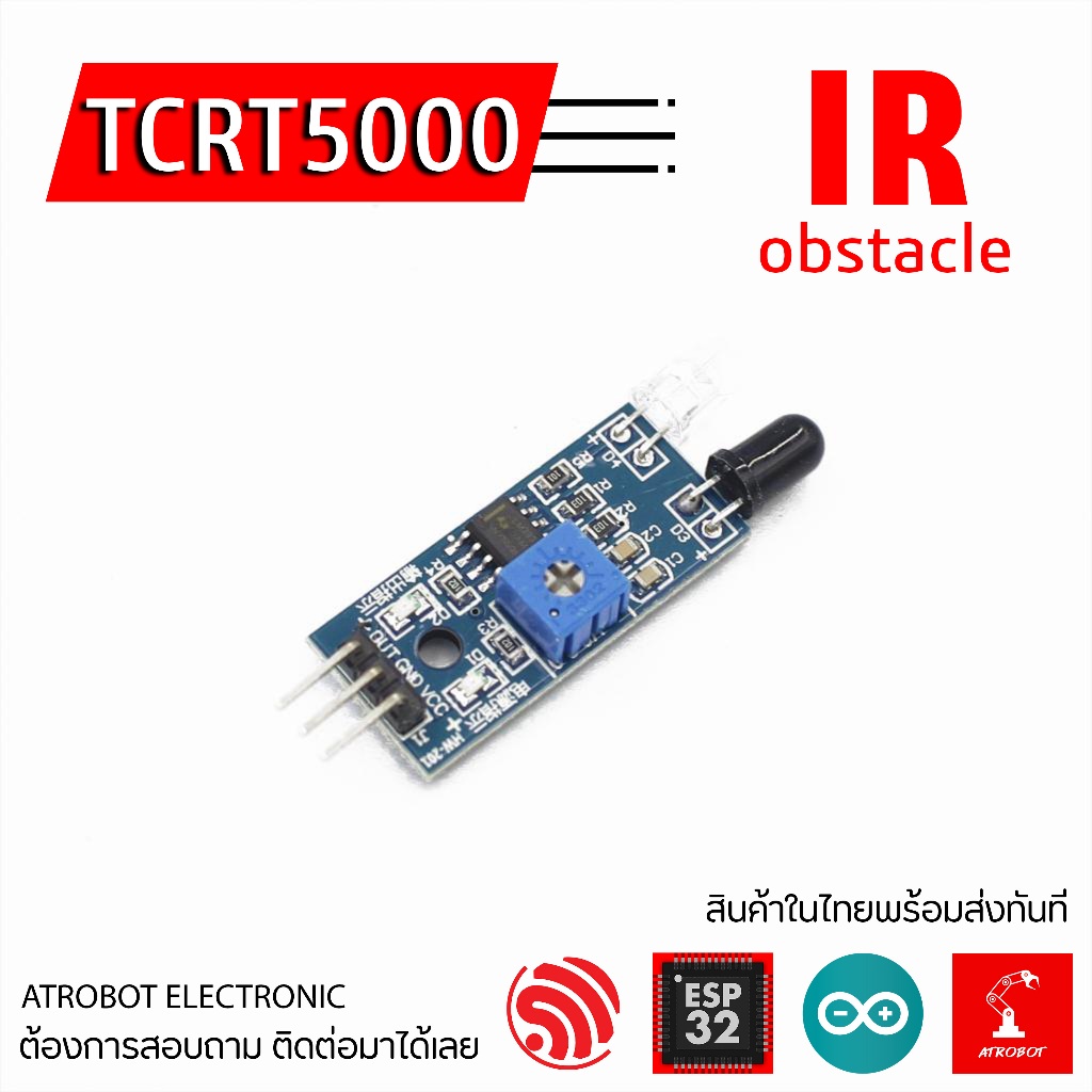 HW-201 TCRT5000 IR Sensor Straight Infrared Use Detect White-Black Line ...