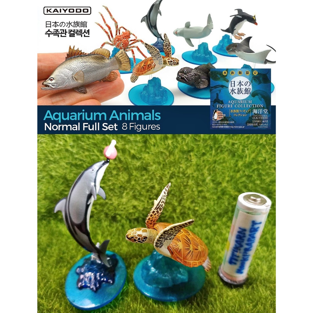 Gashapon Dolphin+Turtle Japanese Aquarium Figure Collection Kaiyodo Animal Model | Shopee ...