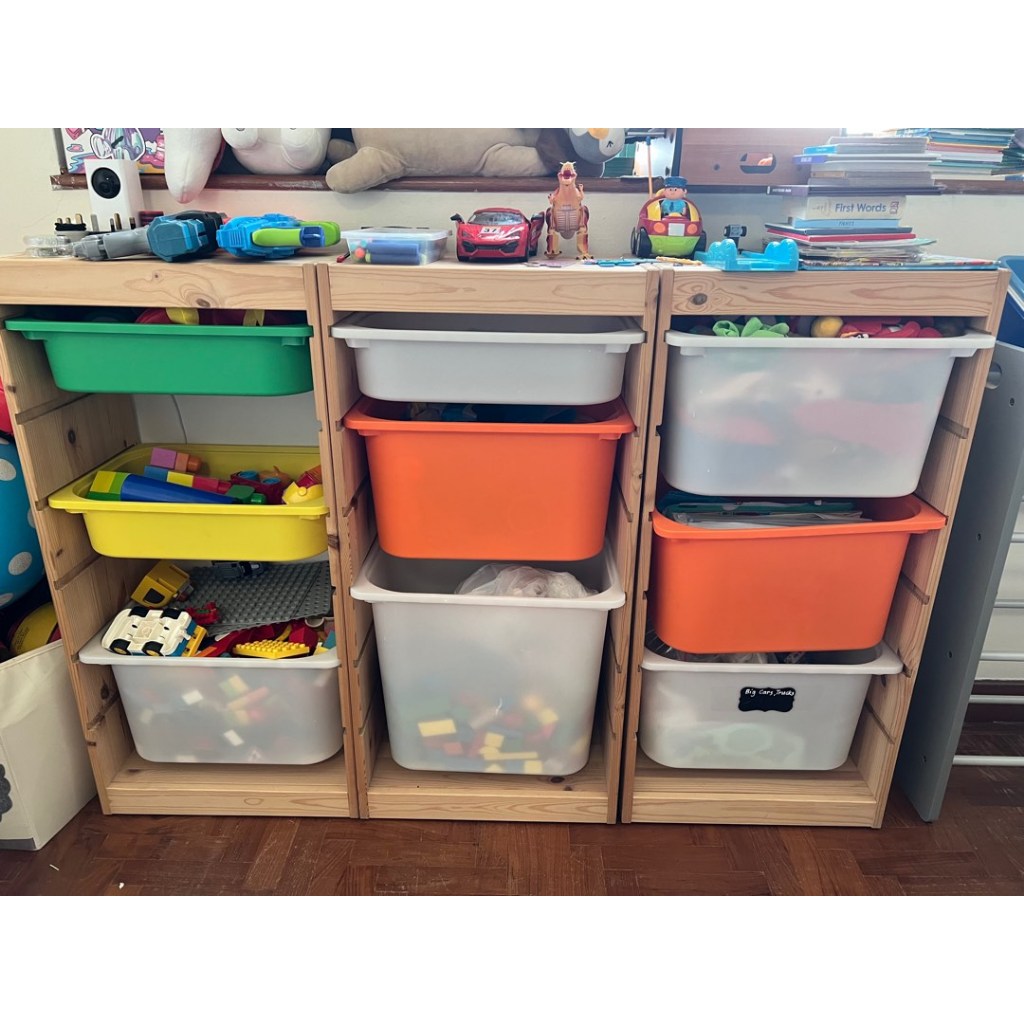 IKEA TROFAST Storage Box Large42x30x23 Cm Small 42x30x10 And Lid ...