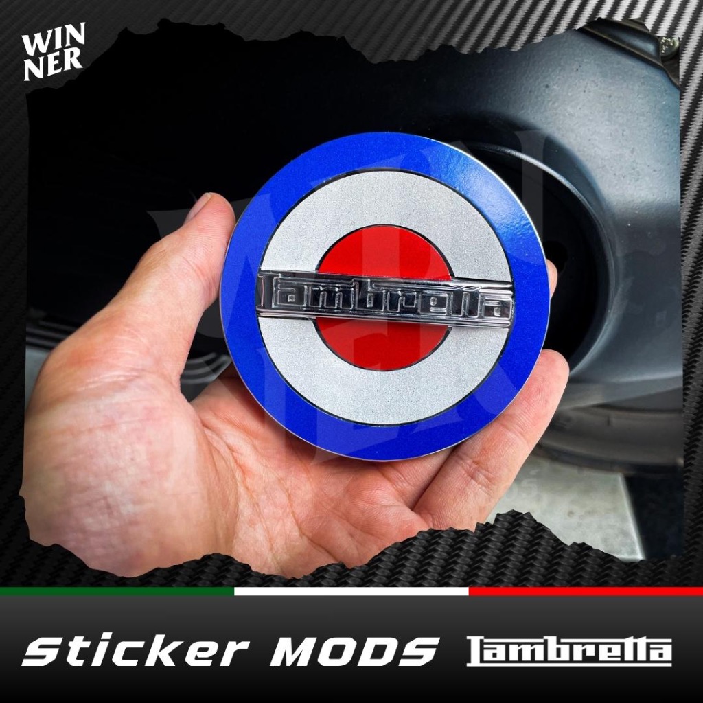 Lambretta Die Cut Sticker "MODS" 3M Reflective Heat-Resistant For X200 ...