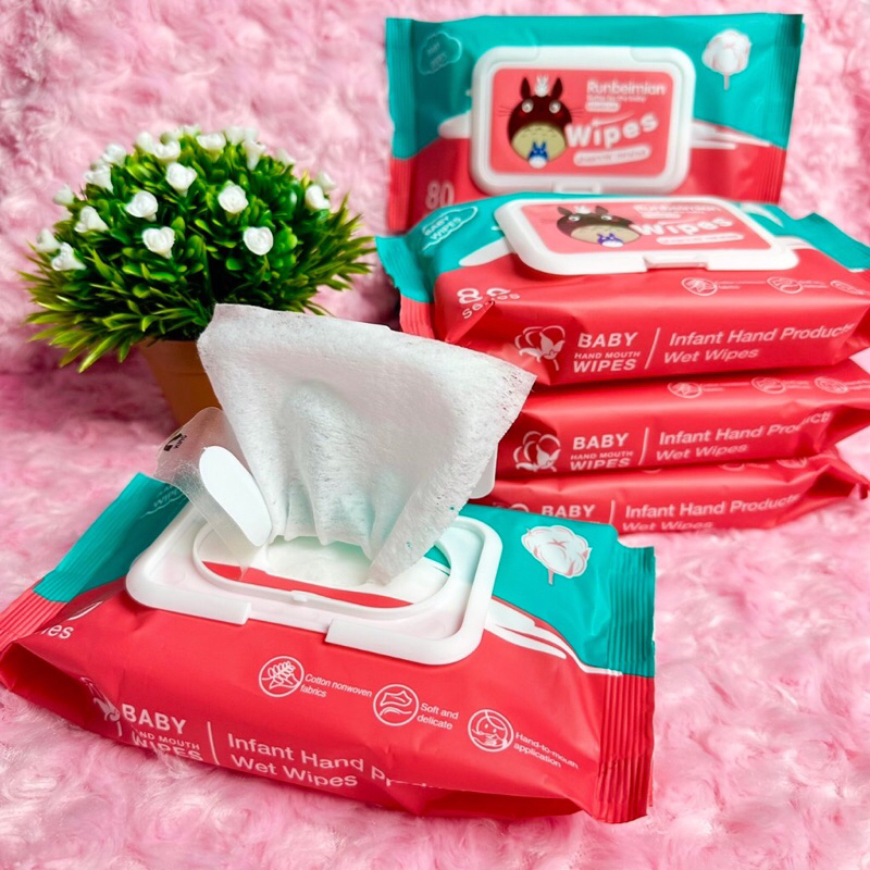 Wet Tissue 1 Baht Runbeier 80 Sheets Cleaning Paper Baby Wipes Soft And ...