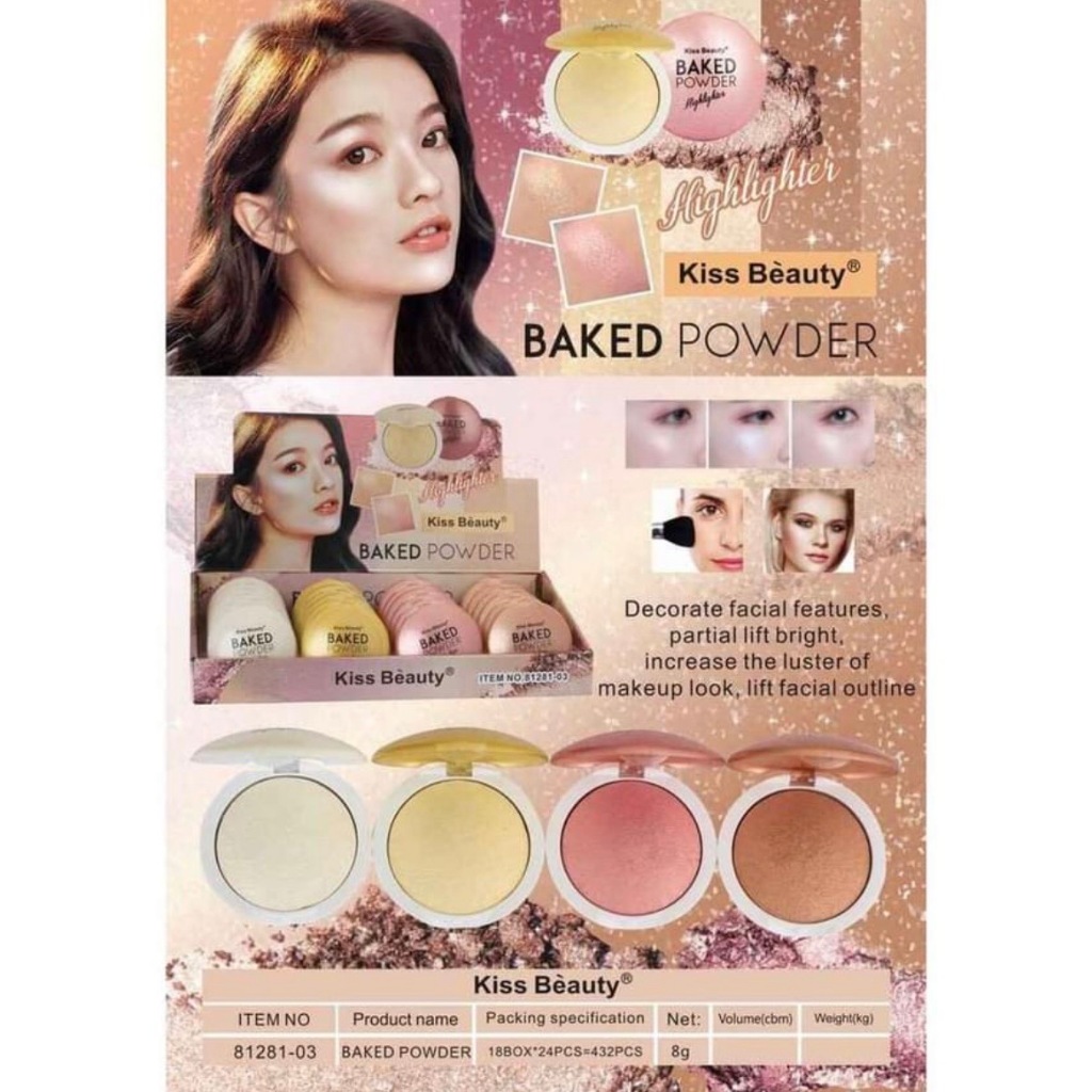 Highlighter Shiny Lustrous Face Kiss Beauty (4 Colors Available ...