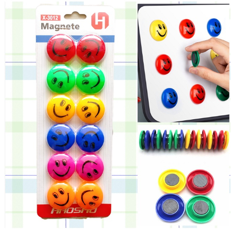 Smiley Face Paper Magnets Fridge Magnet Magnetic For Notebook | Shopee ...