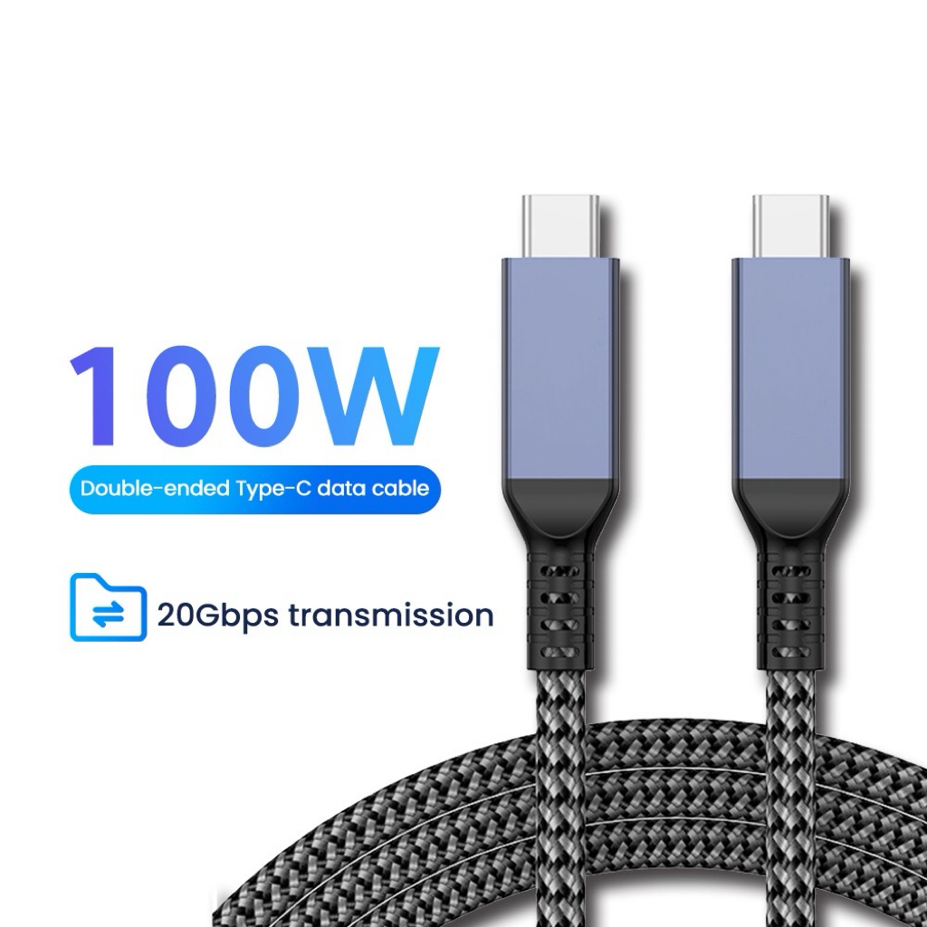 Type-C To Data Cable 20Gbps 100W 5A C Fast Charge USB3.2 Gen2 4K For ...