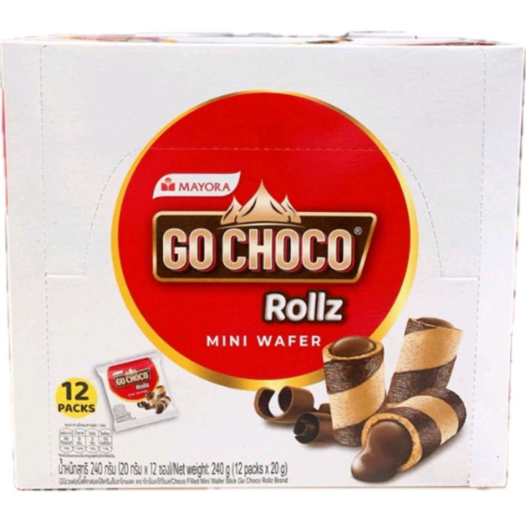 New!!! Go Choco Rollz mini Wafer Stick Filled With Choc Cream 12 ...