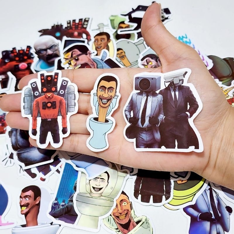 Waterproof Firmly Attached Skibidi Toilet Sticker (50'S/Pack) | Shopee ...