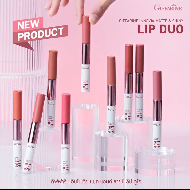 Lip Color Matte 2in1 Double Head Giffarine Innova & Shiny Duo | Shopee ...