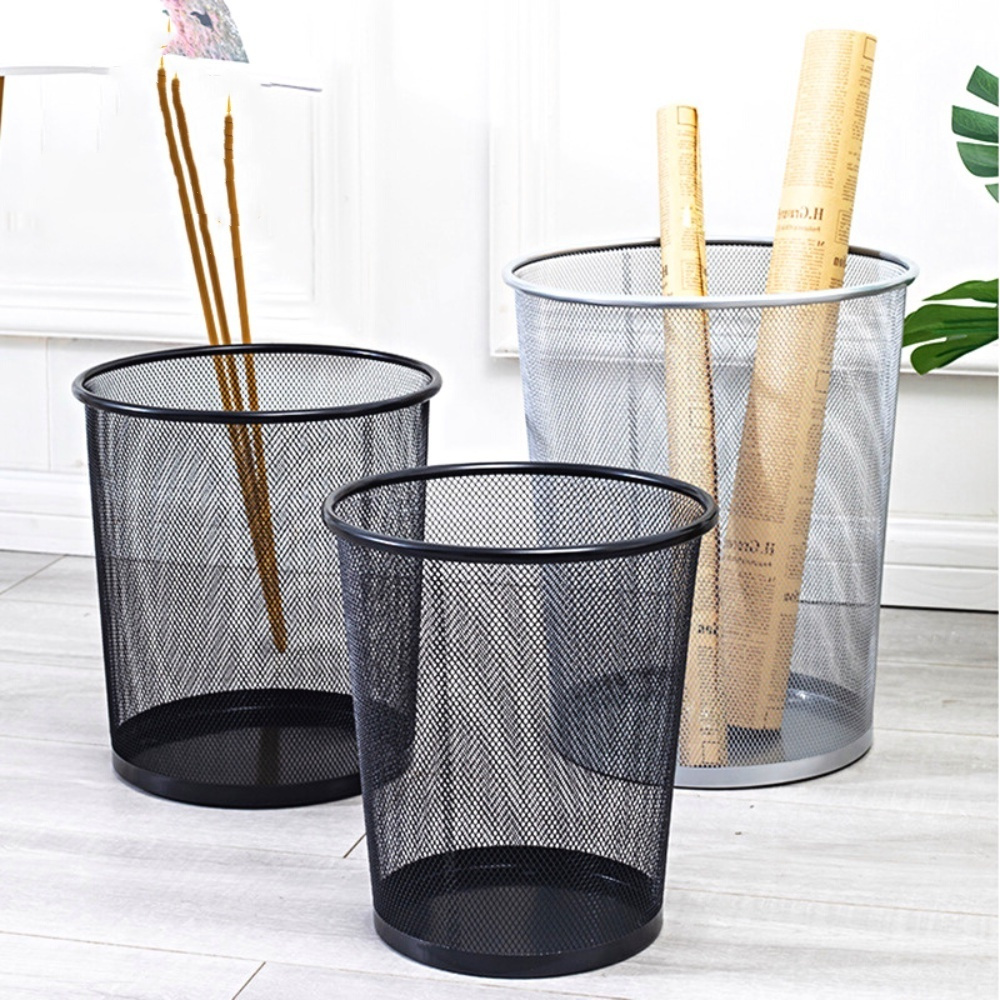 Steel Mesh Trash Bin Laundry Basket 2 Sizes | Shopee Philippines
