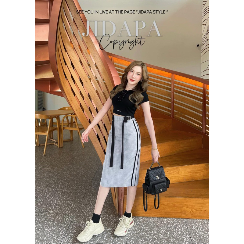 Jidapa X Vg Crop Top Skirt Set | Shopee Philippines