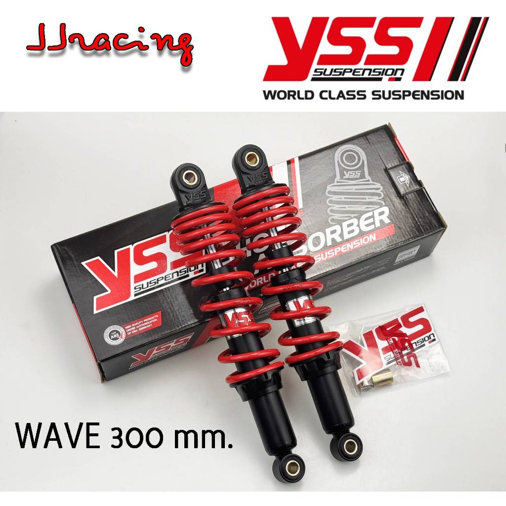 YSS Genuine TOP-PLUS 300 Mm 5 Levels Red Rear Shock Low Load WAVE110I ...