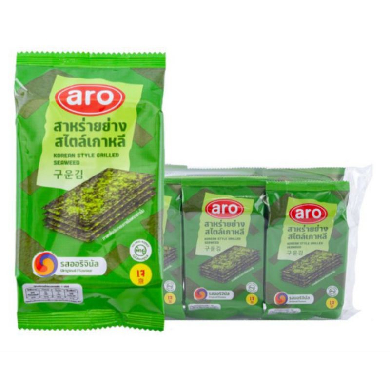 M&K Change The New Label To Aro Korean Grilled Seaweed Original 5g x ...
