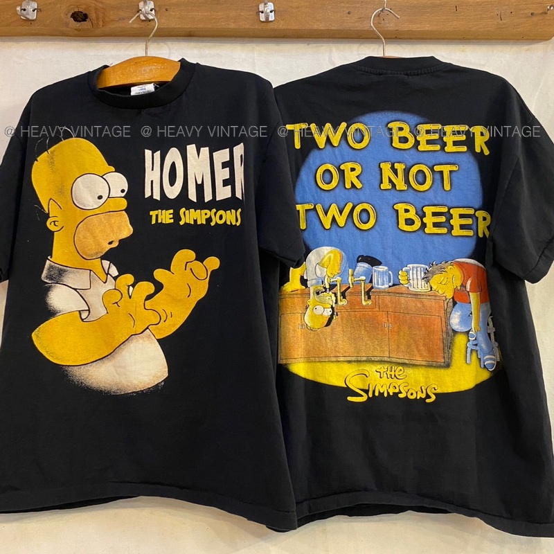 The SIMPSONS Homer The Simpson @1990 Bootleg Label Authentic Cartoon ...