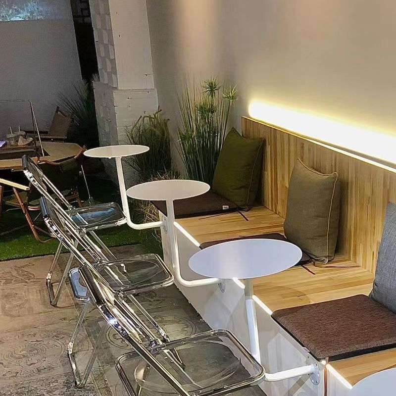 Milk Tea Shop Bakery Coffee Wall-Mounted Booth Table Small Round ...