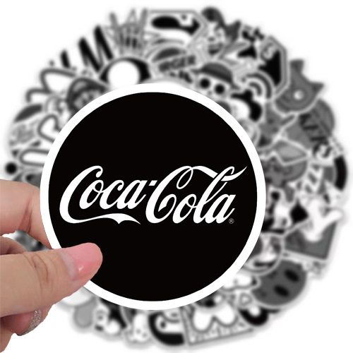 Big Size Die Cut Sticker Black White blackwhite LOGO Car Back Skirt ...