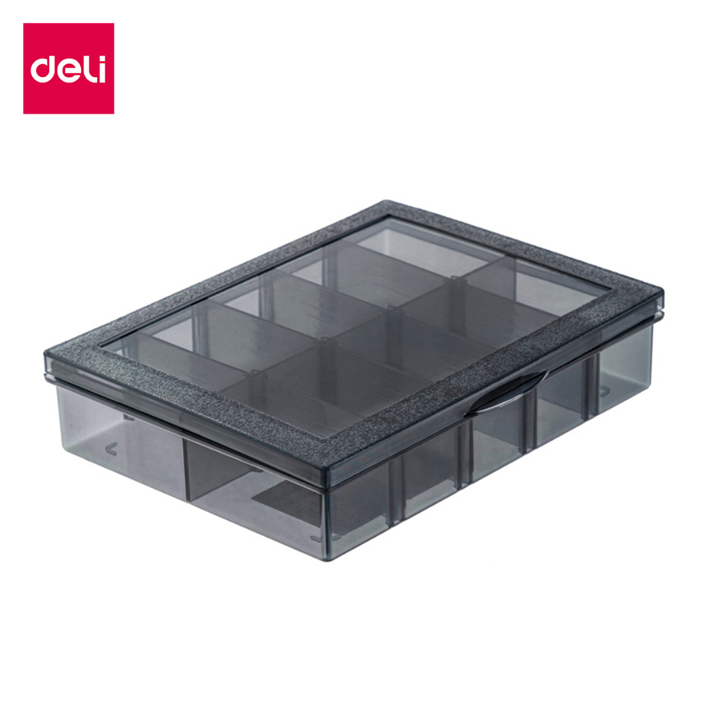 Deli Divided Storage Box Multi-Compartment Plastic Removable Divider ...