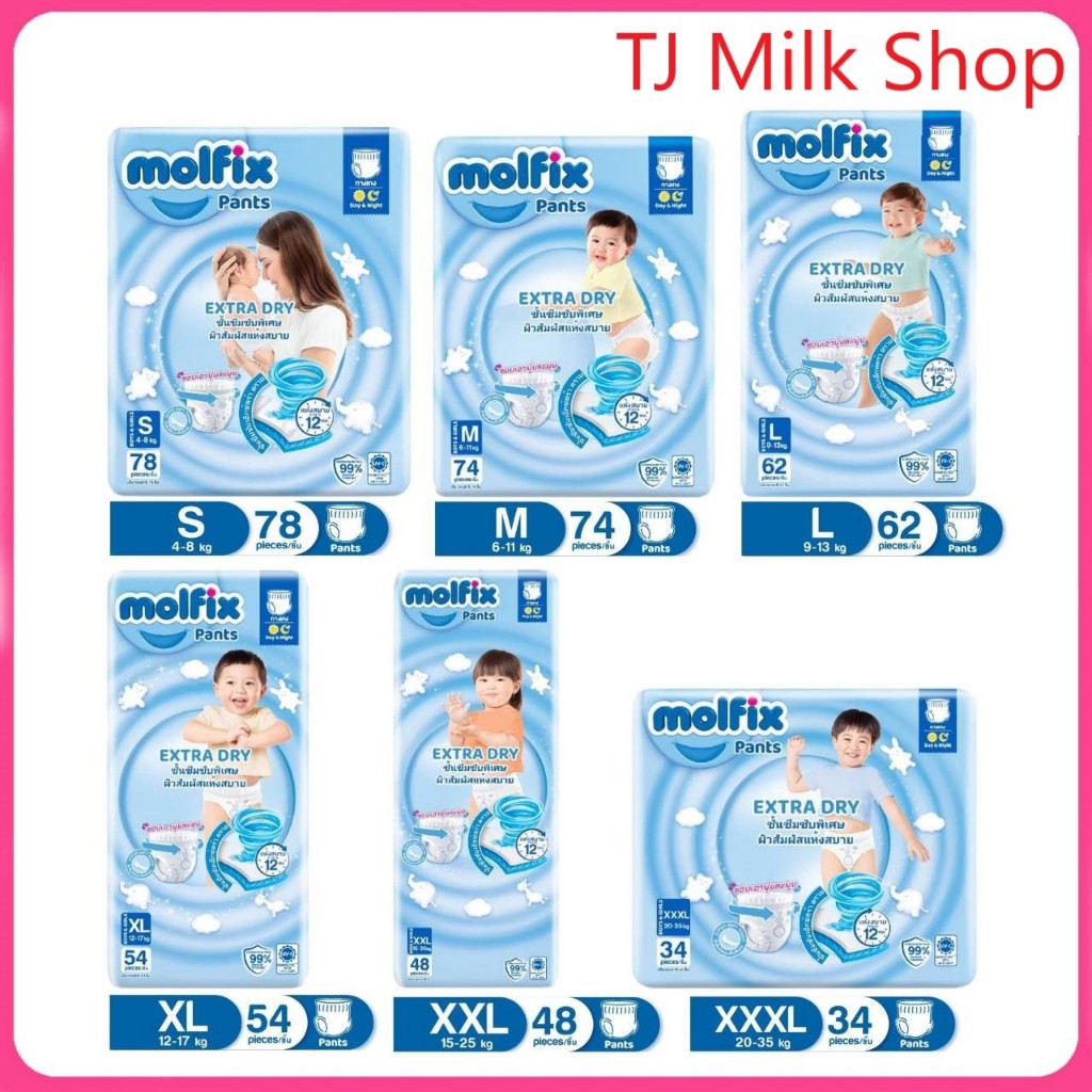 Molfix Pampersmofix Diaper Mofix Pants Jumbo Big Wrap (S-XXXL) | Shopee ...