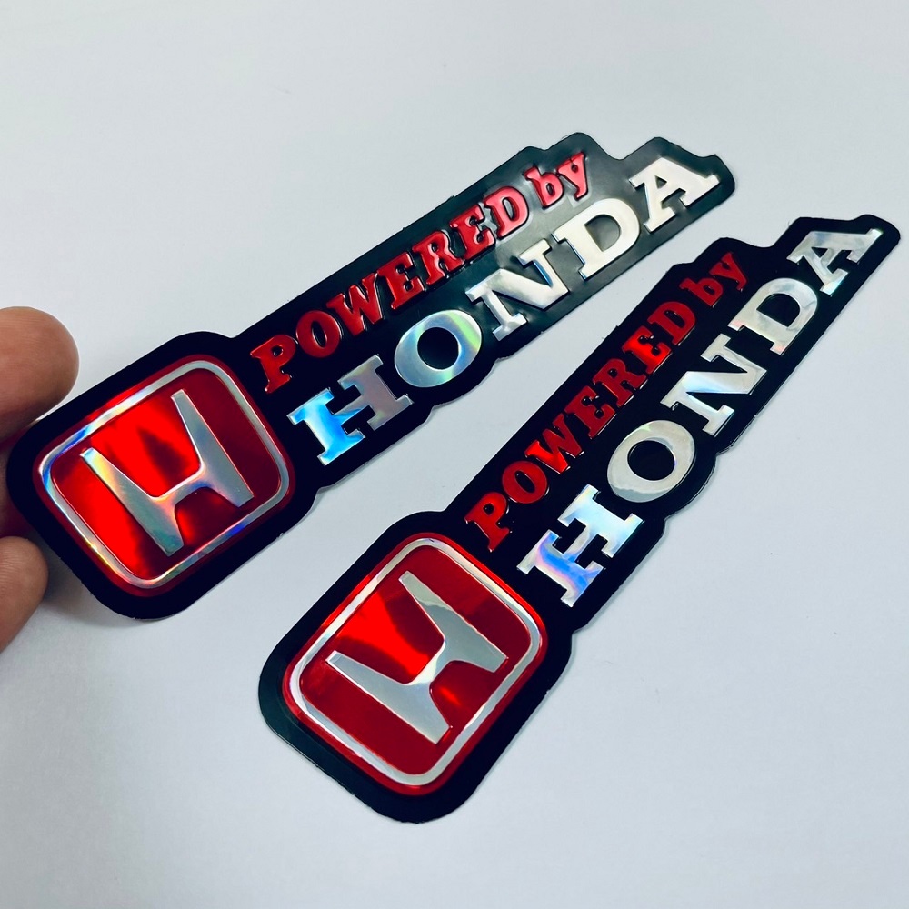 Honda Logo Sticker Red Automobile 3D Embossed Stamping Car Styling ...