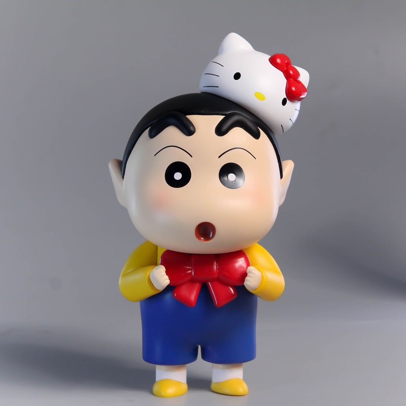 Shin chan X Hello Kitty Crayon Shin-chan cosplay PVC Figure 17 cm ...