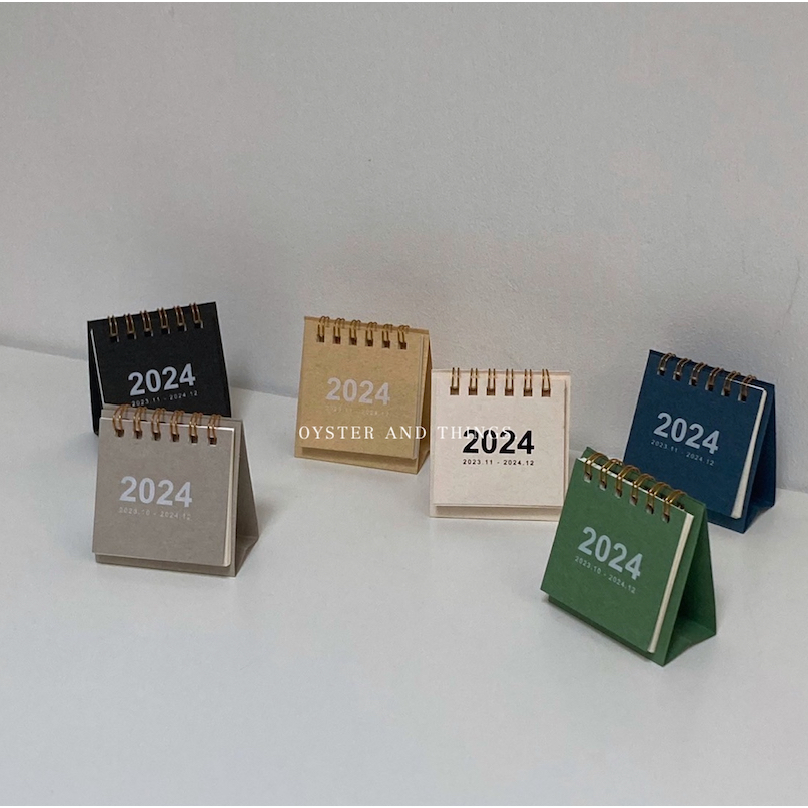 Mini calendar 2024 | Desk 2024 Oyster and Things. | Shopee Philippines