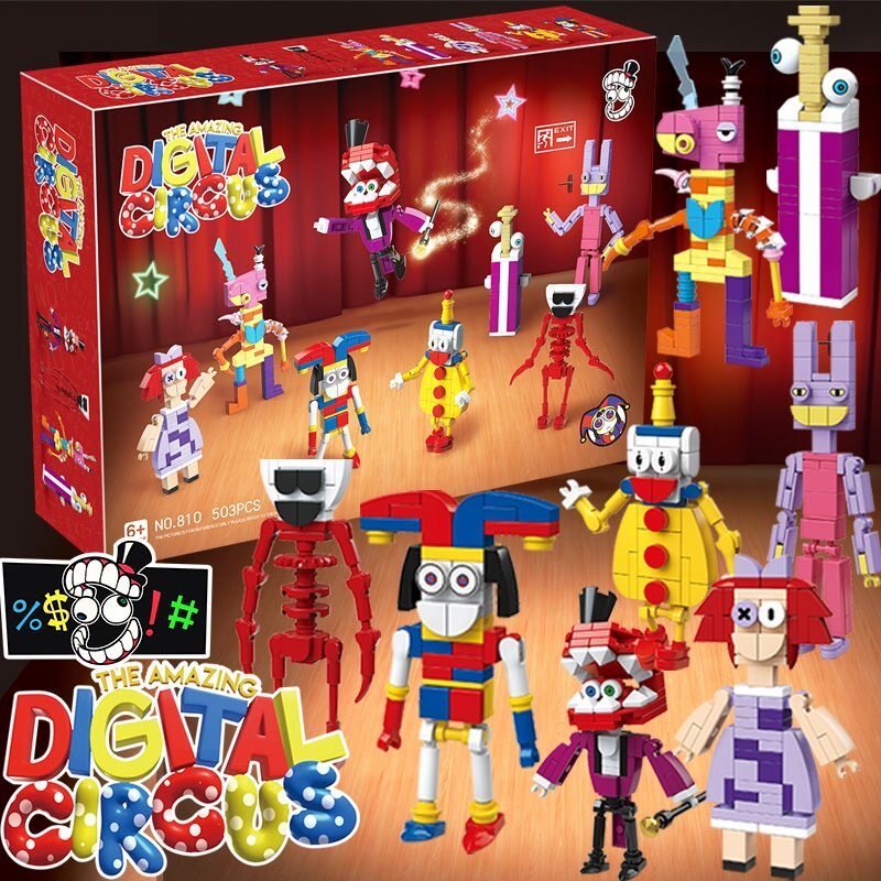 The Amazing Digital Circus Building Blocks Pomni/Jax/Ragatha/Kinger ...