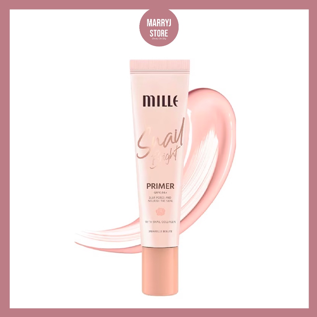 Mille Snail Bright Primer SPF15 PA + 8g. (Primer Collagen) | Shopee ...