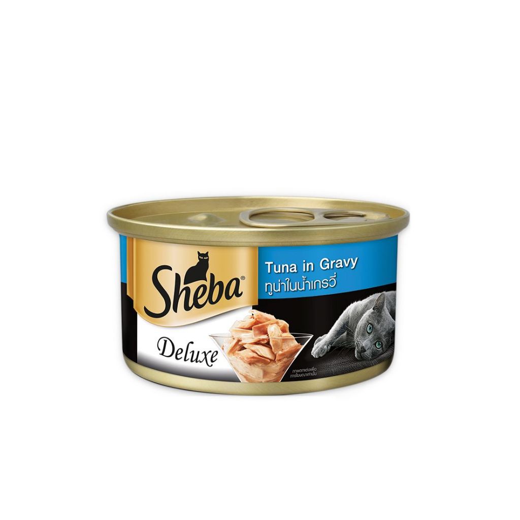 Sheba Deluxe Tuna Flavoured Canned Cat Food In Gravy 85g | Shopee ...