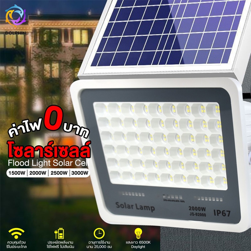 Solar 3000W /2500W /2000W /1500W Spotlight Light LED Outdoor Waterproof ...