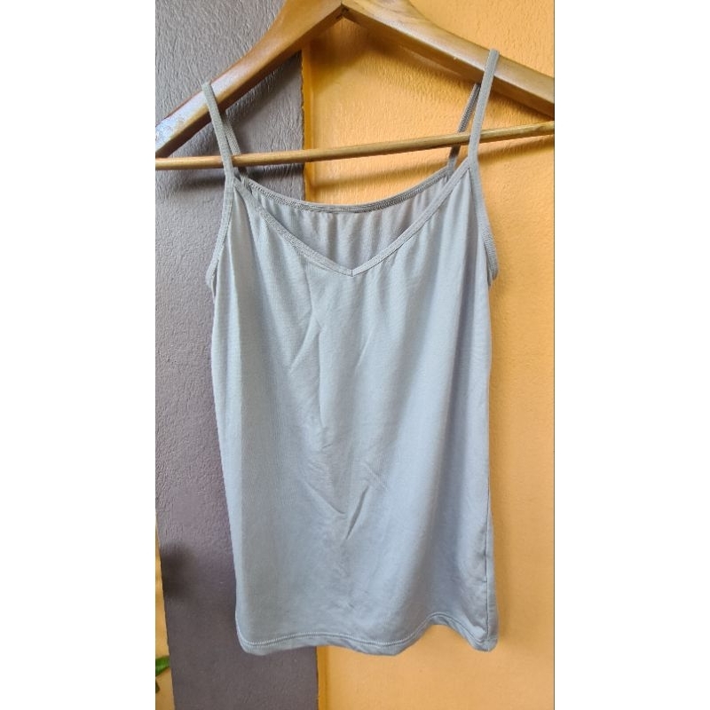 ️ Gray Spaghetti Strap Top Color As Shown In The Picture. Label Work ...