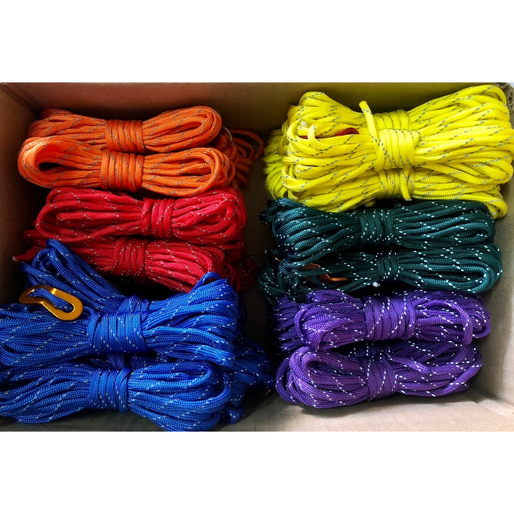 Tent Rope Paracord Has Reflective Stripes 5 Meters Long With Tensioner ...