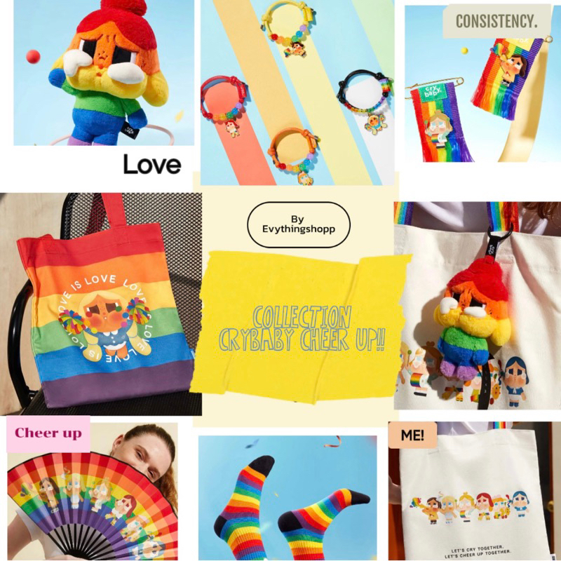 Popmart crybaby cheer up Baby! Series Keychain Bag Pride month | Shopee ...